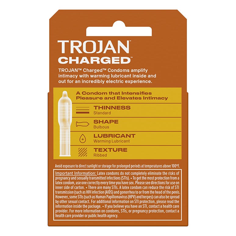Trojan Charged Intensified Condoms - Wholesale