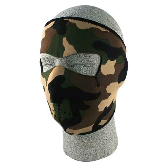 Camouflage Woodland Neoprene Face Mask - CB Distributors, Inc.