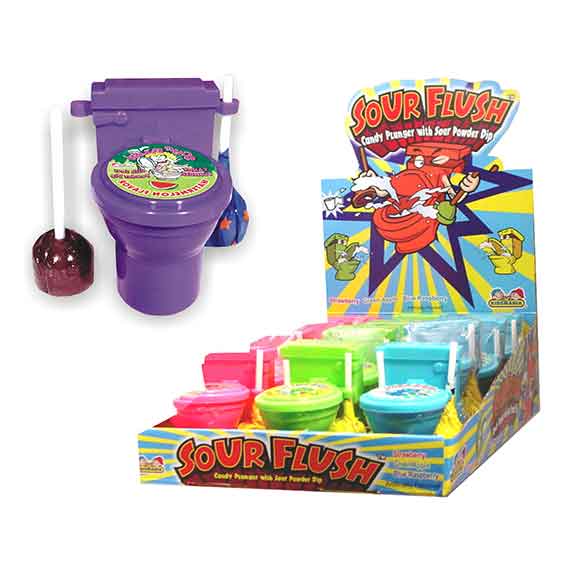Sour Flush Candy Plunger with Sour Powder Dip - CB Distributors, Inc.
