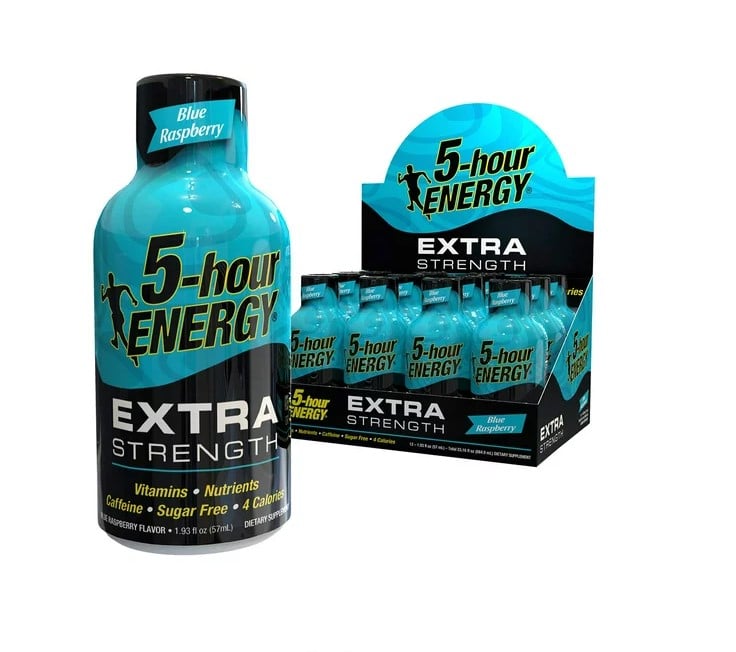 5-Hour Extra Strength Blue Raspberry Energy Bottles