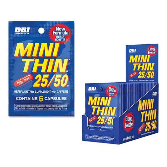 Mini Thin 25/50 Energy Booster 6ct Packets | CB Distributors