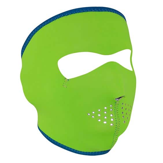 Reverse Blue to Lime Neoprene Face Mask - CB Distributors, Inc.