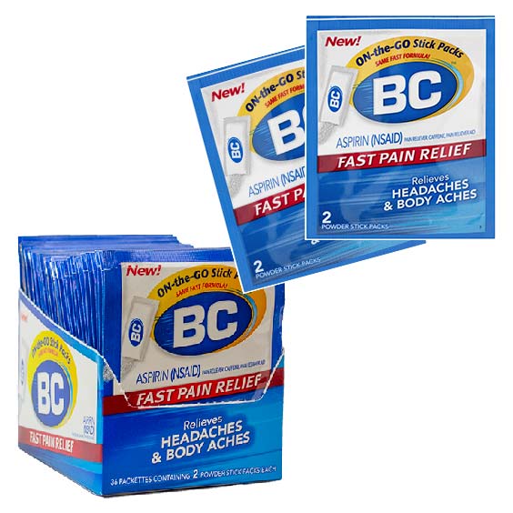 BC Headache 2-pack Powders Display
