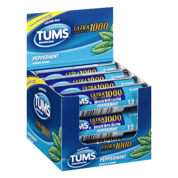 TUMS Ultra Strength 1000 Antacid Peppermint Tablets - CB Distributors, Inc.