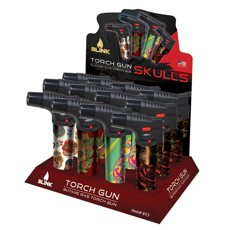 Blink 4" Skulls Butane Gas Torch Lighters - Wholesale - CB Distributors