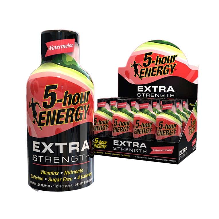 5-Hour Extra Strength Watermelon Liquid Energy Shots