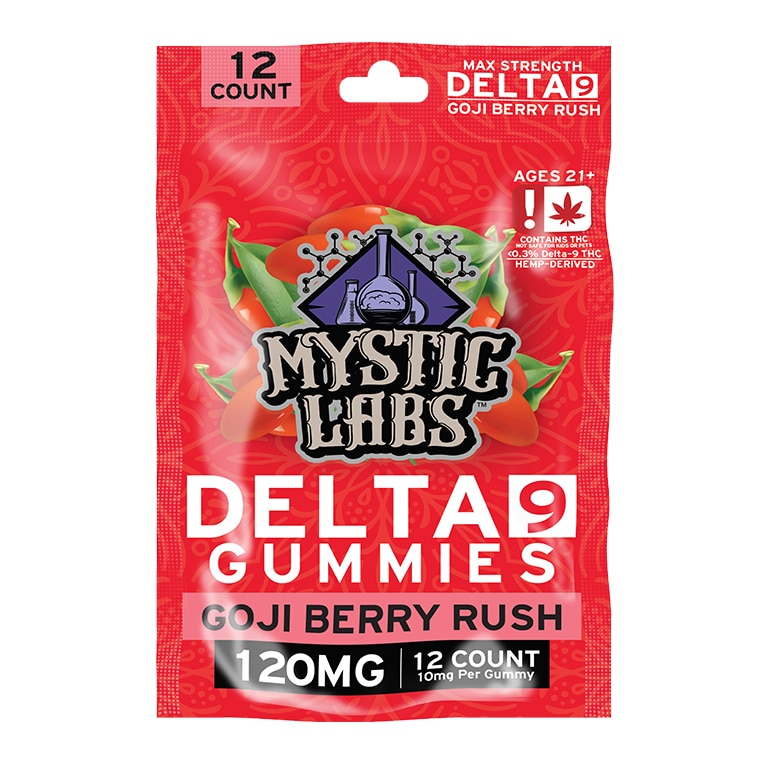 Mystic Labs 120mg Delta-9 Goji Berry Gummies 12-Pack - Wholesale