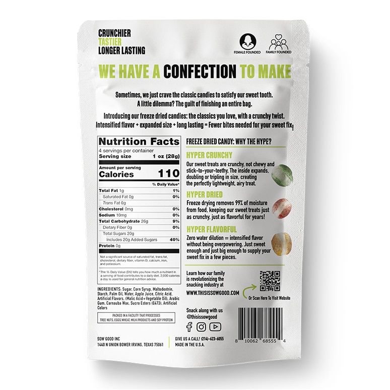 Sour Jumbo Spheres Freeze Dried Candy 4oz Bags