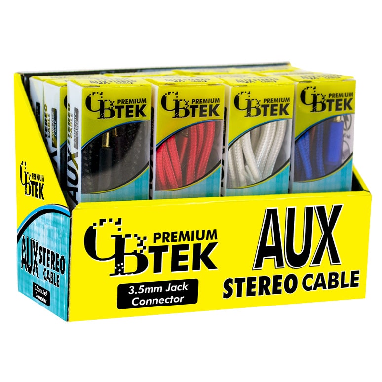 CBTEK Stereo Aux Cables - CB Distributors, Inc.