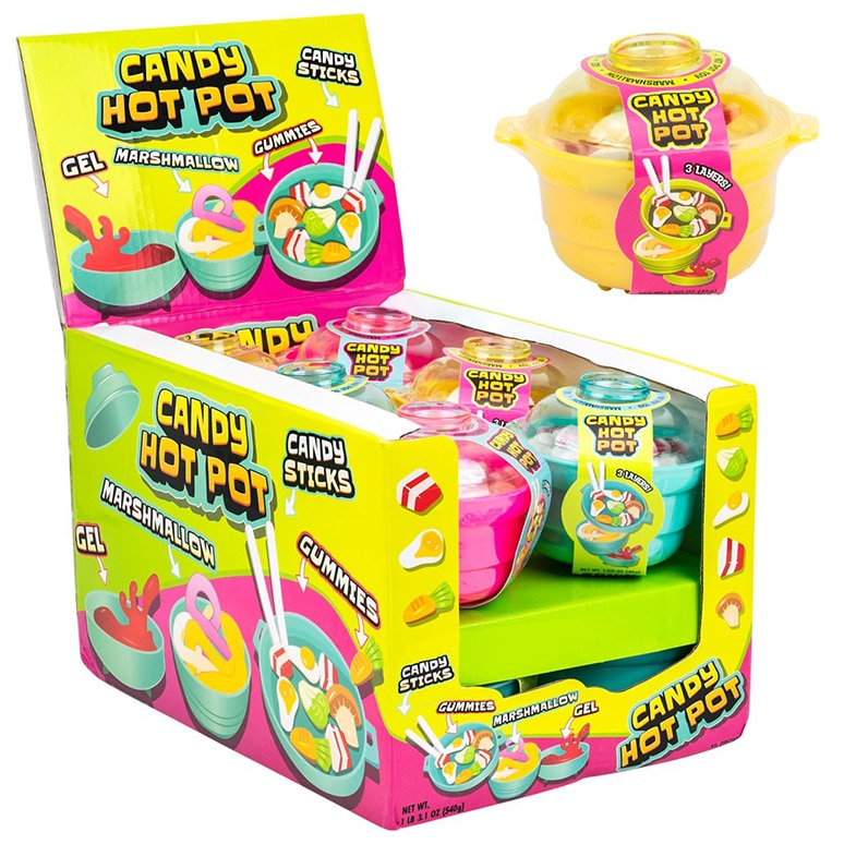 Candy Hot Pot contains 3 layers of candy in 3 flavors