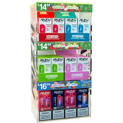 RIZN 6000 & 9000 Puffs Pre-Pack Display