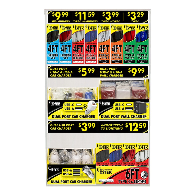 CBTEK Premium 4ft and 6ft Counter Pre-Pack Display